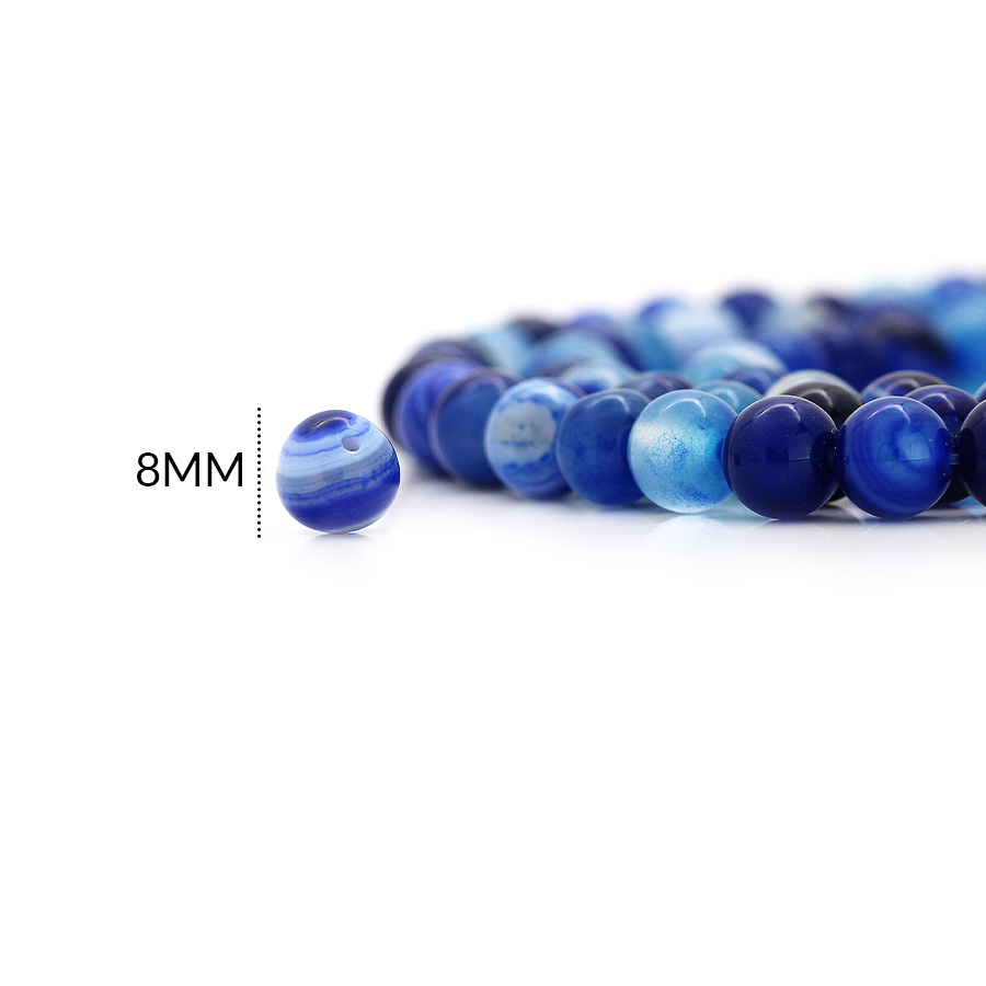 PIEDRA NATURAL 8MM ZARDONIX AZUL REY / X SARTA promedio de 47 uni / ref ...